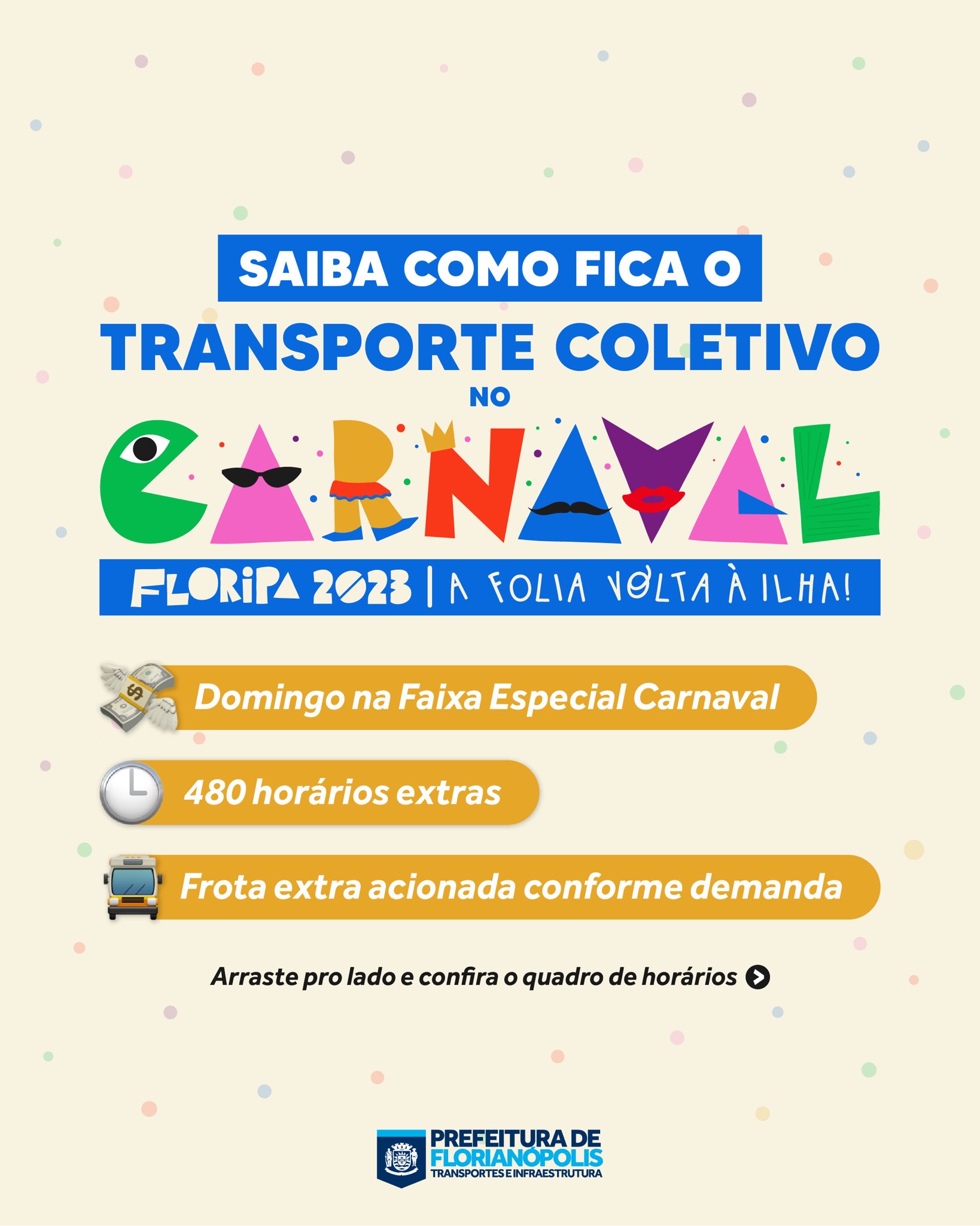 Funcionamento da frota de ônibus de Florianópolis no Carnaval